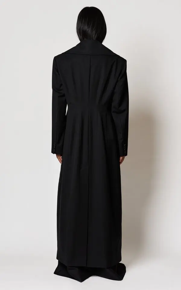 JULYCOLUMN Kiwa Wool-silk Maxi Coat