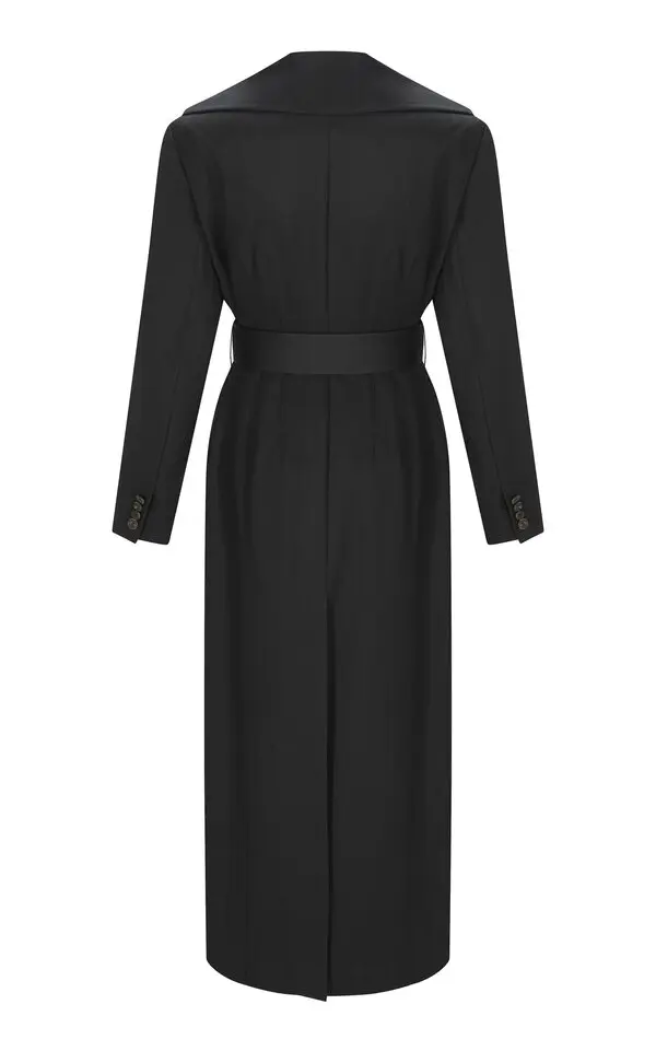 JULYCOLUMN Kiwa Wool-silk Maxi Coat