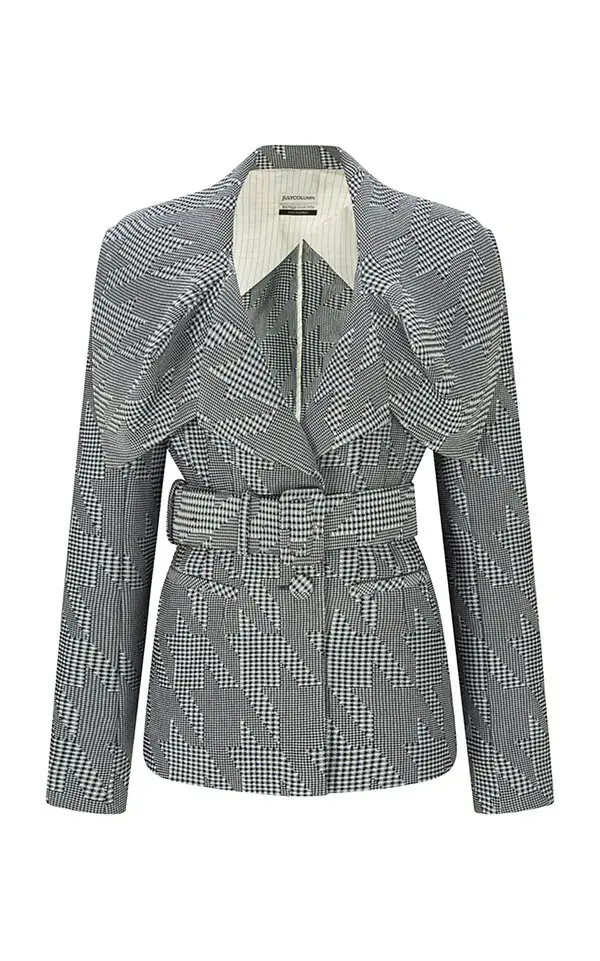 JULYCOLUMN Kiwa Jacquard Tailored Jacket