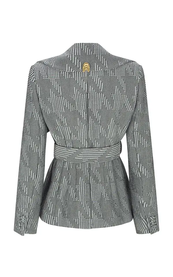 JULYCOLUMN Kiwa Jacquard Tailored Jacket