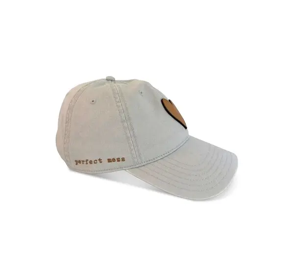 KERRI ROSENTHAL Imperfect Heart Chenille Baseball Cap - Grey/camel