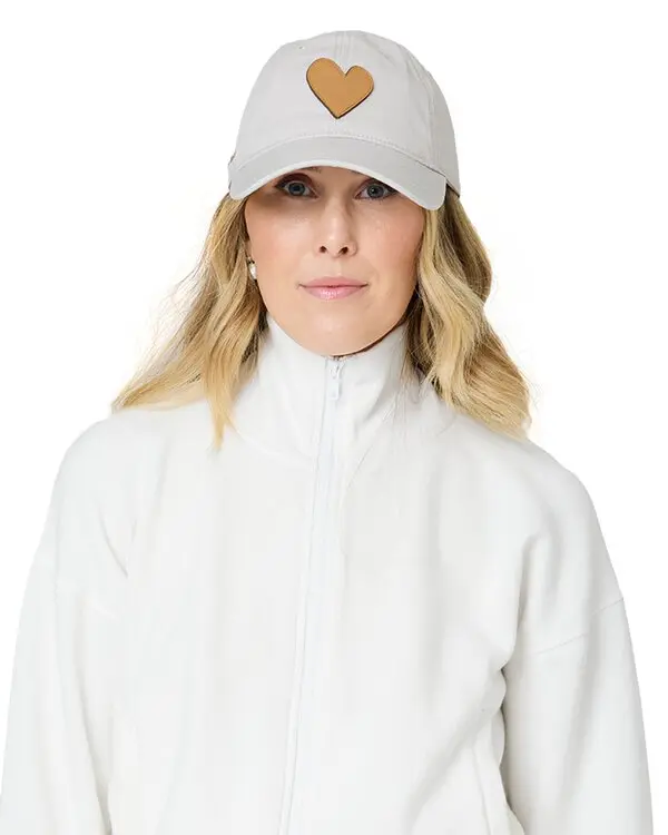 KERRI ROSENTHAL Imperfect Heart Chenille Baseball Cap - Grey/camel