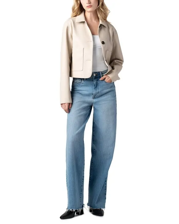 Blanknyc Faux Leather Button Front Jacket