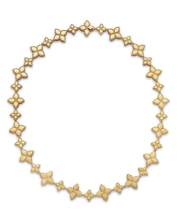 Roberto Coin 18k Yellow Princess Flower Collar Necklace, 18 - Gold
