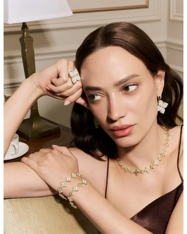 Roberto Coin 18k Yellow Princess Flower Collar Necklace