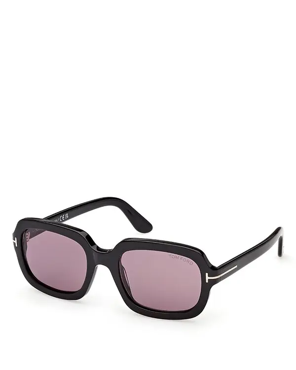 TOM FORD Rectangular Sunglasses, 53mm