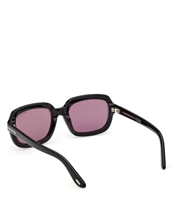 TOM FORD Rectangular Sunglasses, 53mm
