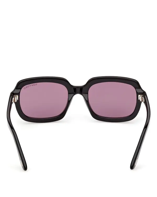 TOM FORD Rectangular Sunglasses, 53mm
