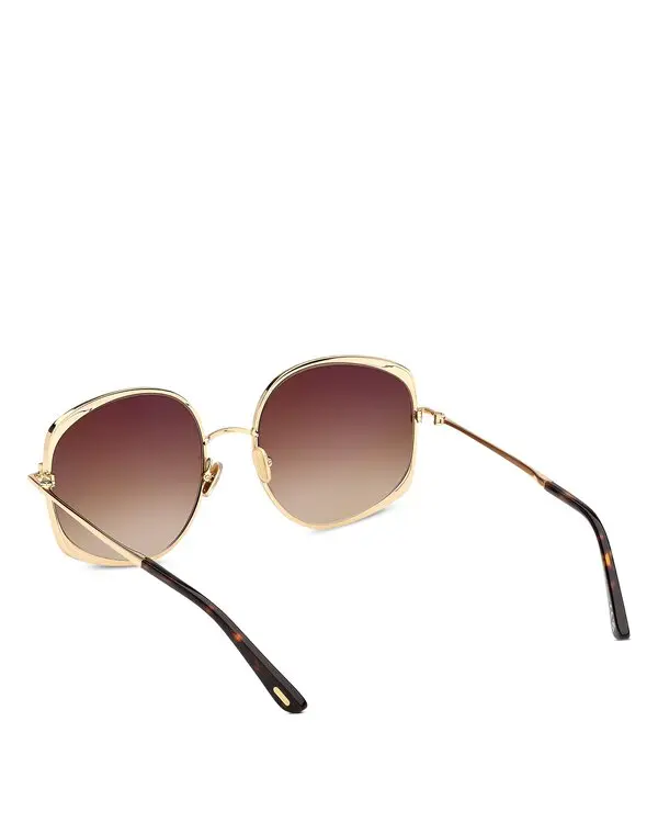 TOM FORD Round Metal Sunglasses, 58mm