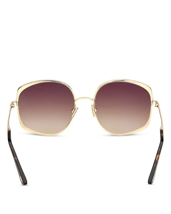 TOM FORD Round Metal Sunglasses, 58mm