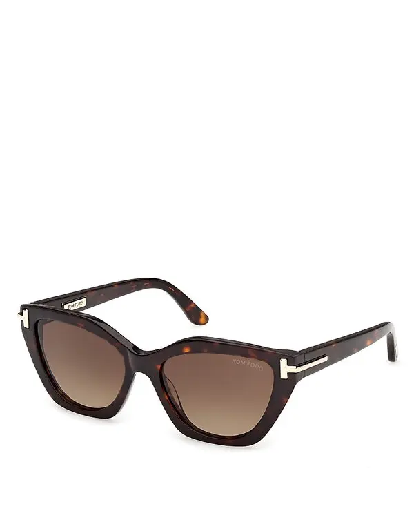 TOM FORD Butterfly Sunglasses, 55mm - Havana/gradient Brown