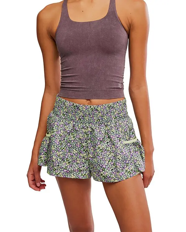 Free People Get Your Flirt On Printed Shorts - Ditsy Circle