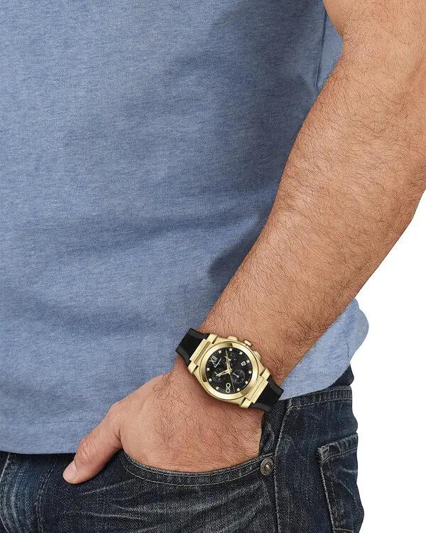 FERRAGAMO Vega Chronograph, 40mm - Gold/black