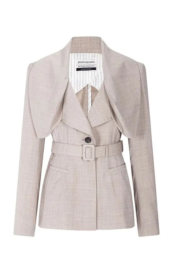 JULYCOLUMN Kiwa Wool-blend Structured Jacket