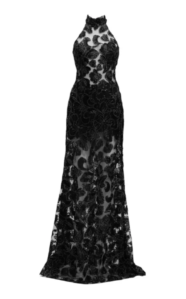 Francisco Arce Thal Appliqué Maxi Dress