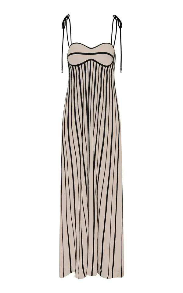 ANDRES OTALORA Para Ella Pleated Maxi Dress - Nude