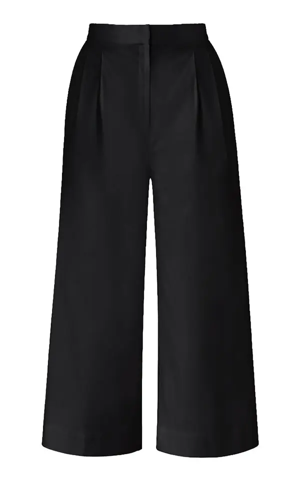 ANDRES OTALORA Te Pienso' Stretch-cotton Culotte Pants - Black