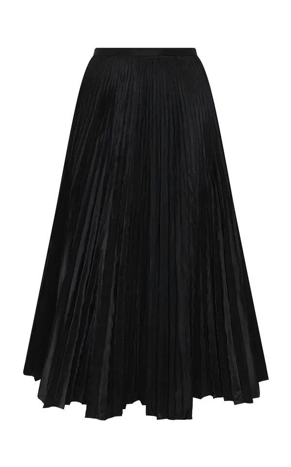 ANDRES OTALORA Vaho Pleated Midi Skirt - Black