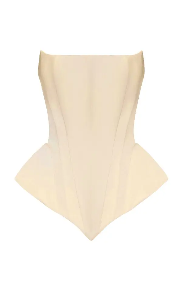 BALYKINA Eva Satin Corset Top - Tan