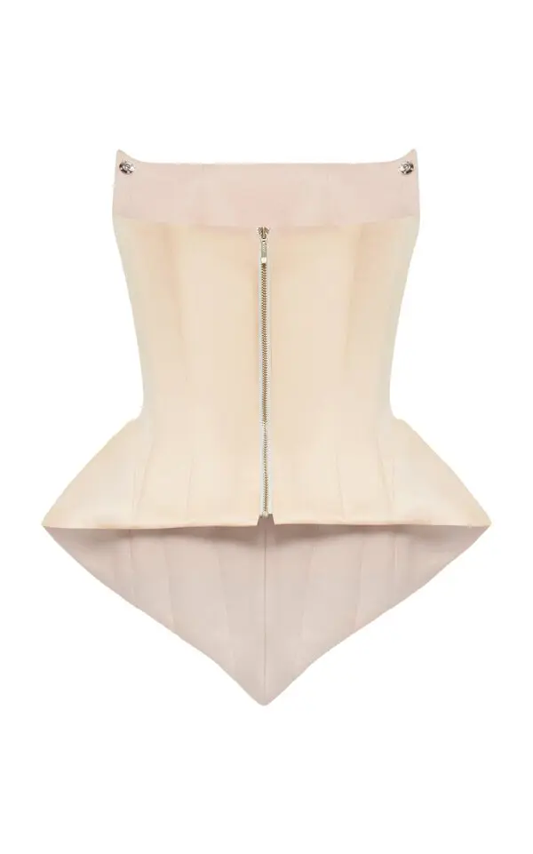 BALYKINA Eva Satin Corset Top - Tan