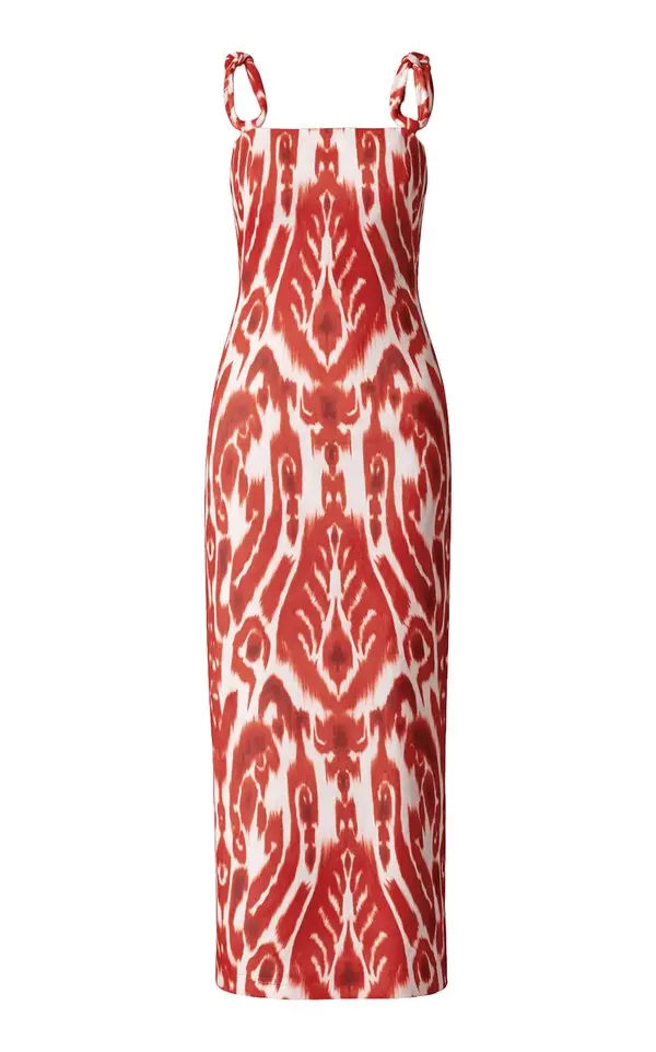 ANDRES OTALORA Memoria Densa Printed Linen Midi Dress - Print