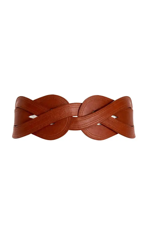 ANDRES OTALORA Trama Lenta Leather Belt - Brown