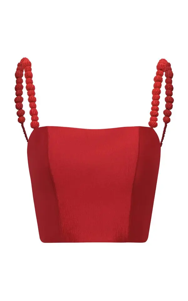 ANDRES OTALORA Mi Interior Embellished Top - Red
