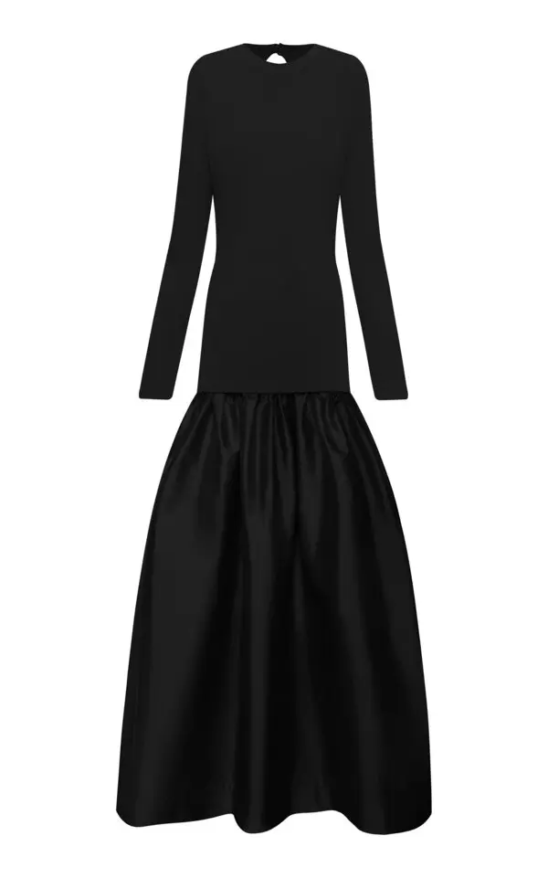 ANDRES OTALORA En Tus Ojos Long-sleeve Maxi Dress - Black