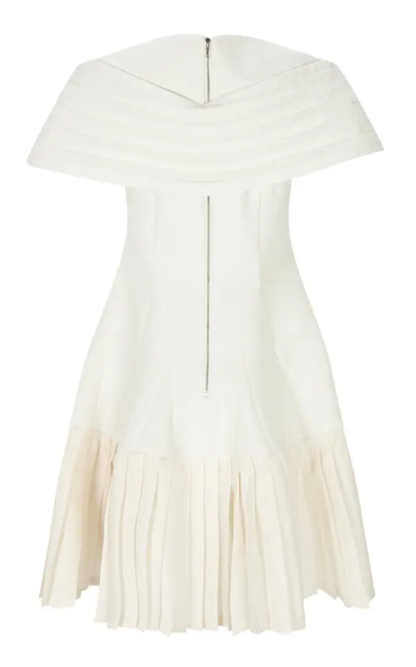 JULYCOLUMN Sj Wool-silk Pleated Mini Dress