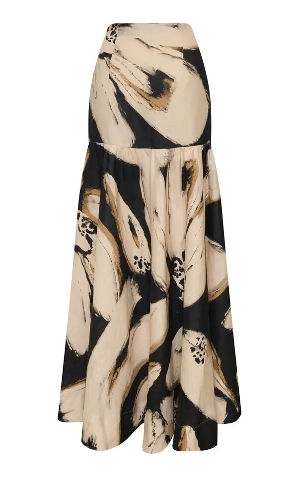 ANDRES OTALORA Intencion Linen Maxi Skirt