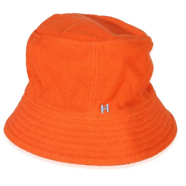 Hermès Cotton Terry Cloth Eden Bucket Hat - Orange
