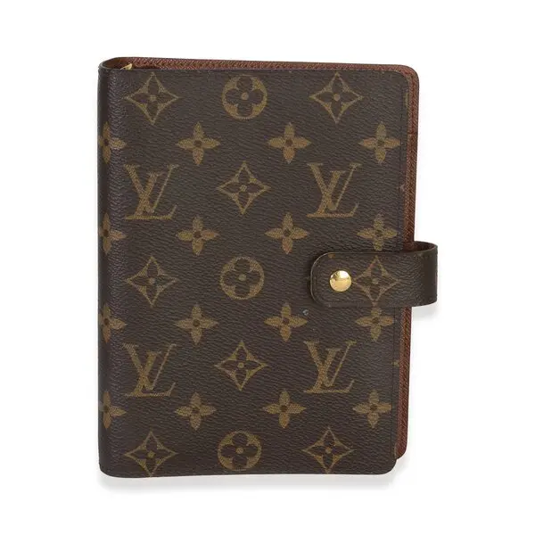 LOUIS VUITTON Monogram Canvas Ring Agenda Cover - Brown