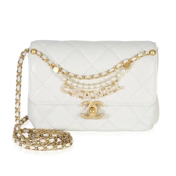 Chanel Calfskin Mini Flap Bag - White
