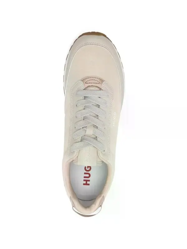 BOSS Logo Quilted Leather Sneakers - Neutrals