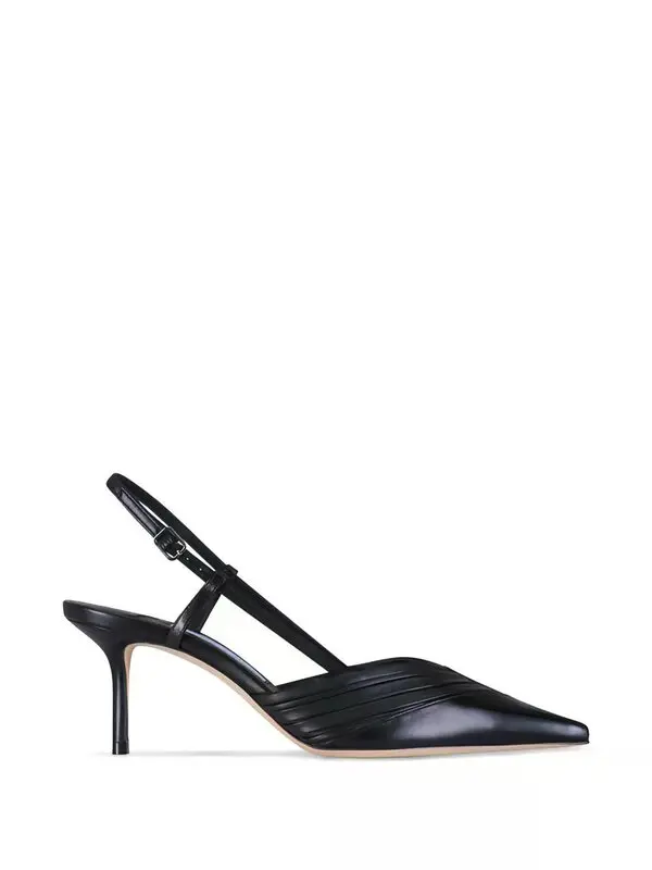 JIMMY CHOO Afia Ruched Slingback Pumps