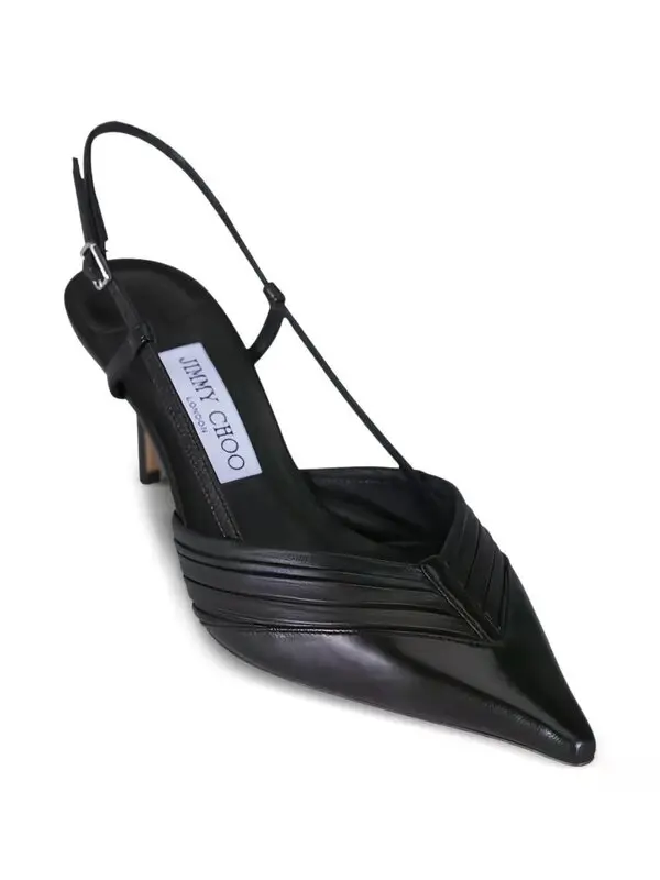 JIMMY CHOO Afia Ruched Slingback Pumps