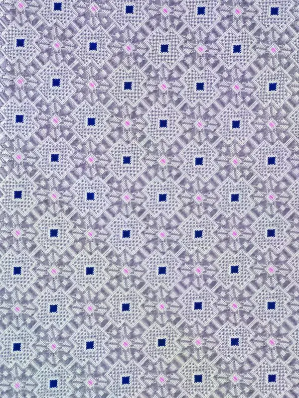 Eton Geometric Patterned Neck Tie - Grey