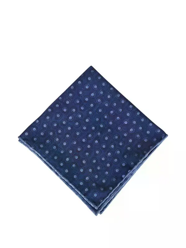 Brunello Cucinelli Polka Dot Pocket Square - Blue
