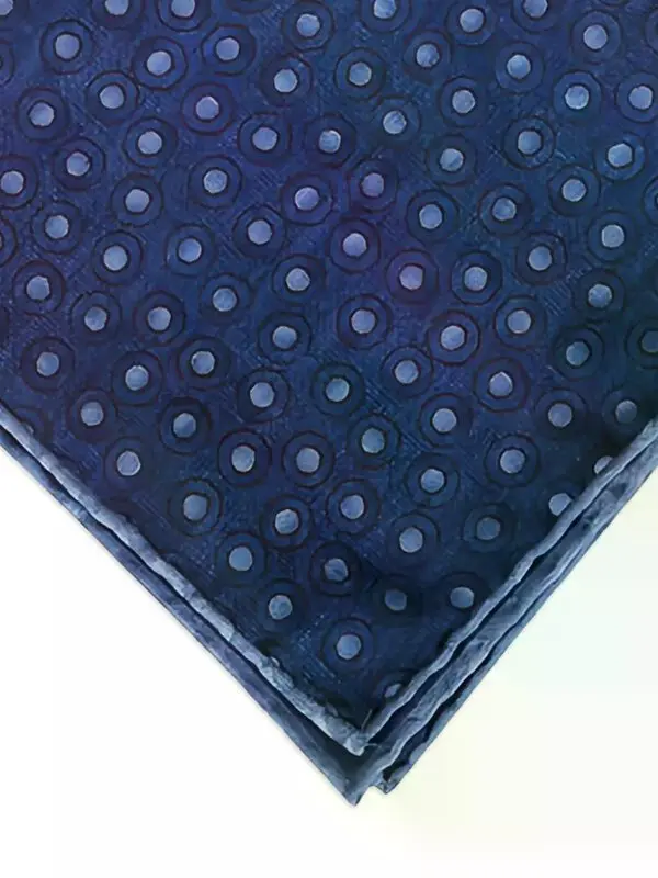 Brunello Cucinelli Polka Dot Pocket Square - Blue