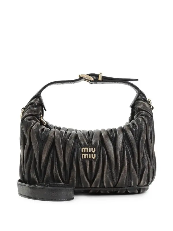 Miu Miu Matelasse Nappa Leather Handbag - Caffee
