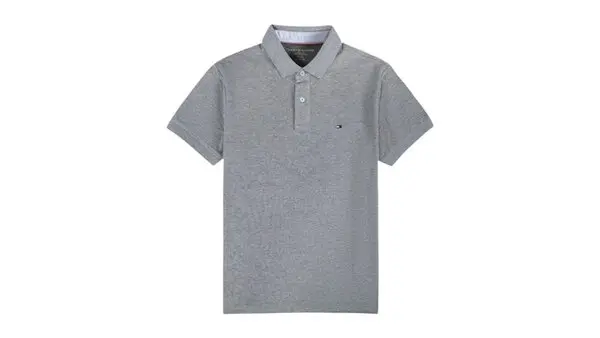 Tommy Hilfiger Classic Fit Ivy Polo Shirt - Grey Heather