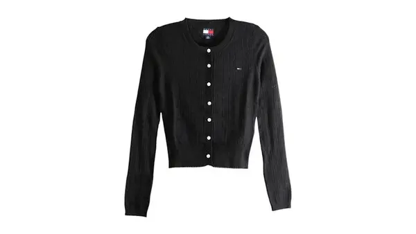 Tommy Hilfiger Tjw Crewneck Sweatshirt Cardigan - Black