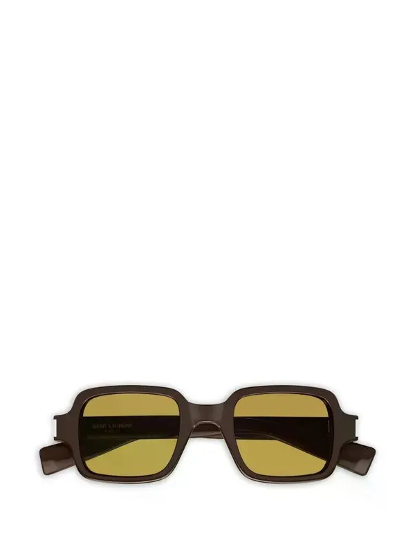 Saint Laurent Square Frame Sunglasses - Brown