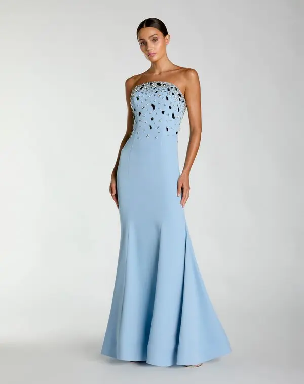 Mac Duggal Embellished Mermaid Gown - Blue