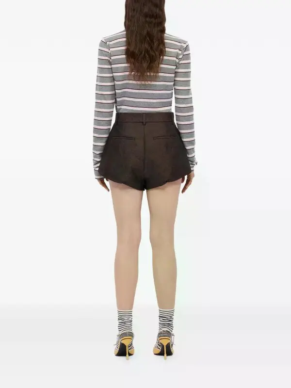 MSGM Belt-loops Pleated Shorts