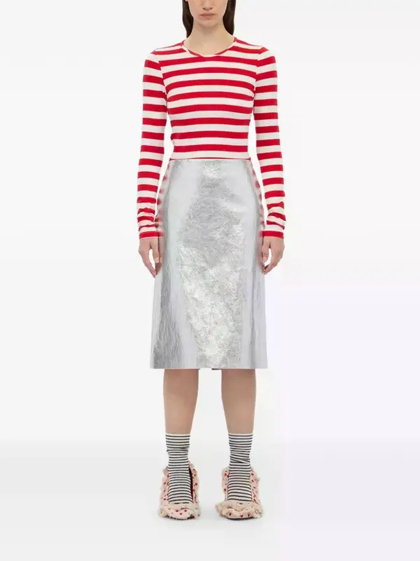 MSGM Textured Knee Length Skirt