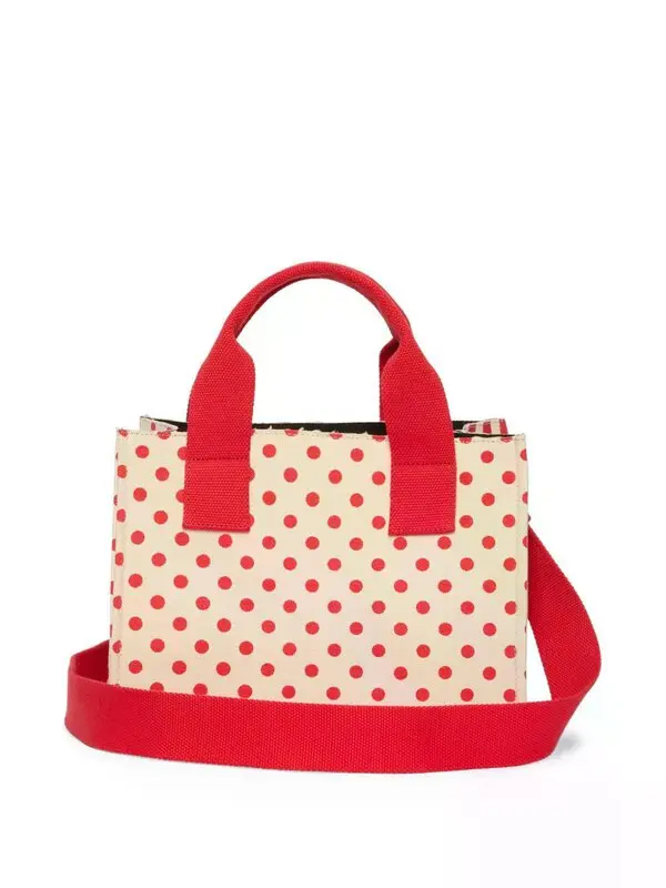 MSGM Striped Print Tote - Red