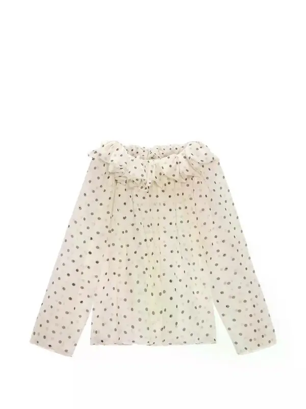 MSGM Ruffled One-shoulder Blouse
