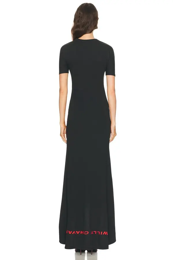 WILLY CHAVARRIA Welcome To America Jersey Gown - Black