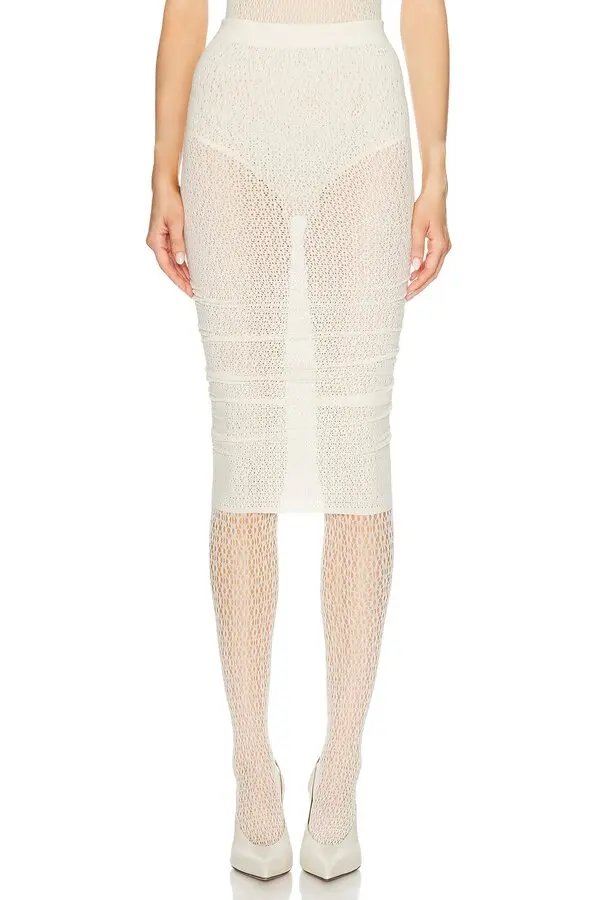 Wolford Daisy Net Skirt - Buttercream